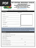 SAFA Player Registration Form 2020/2021 | PDF | Identity Document ...