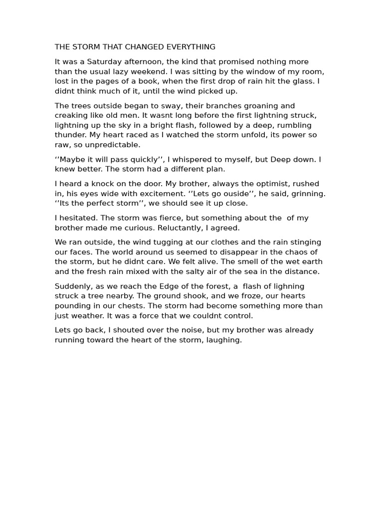 The Storm That Changed Everything | PDF