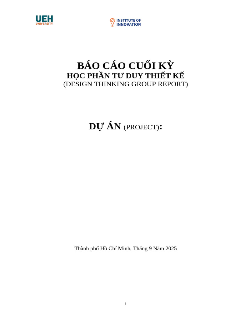 Final Group Report Template 2025 | PDF