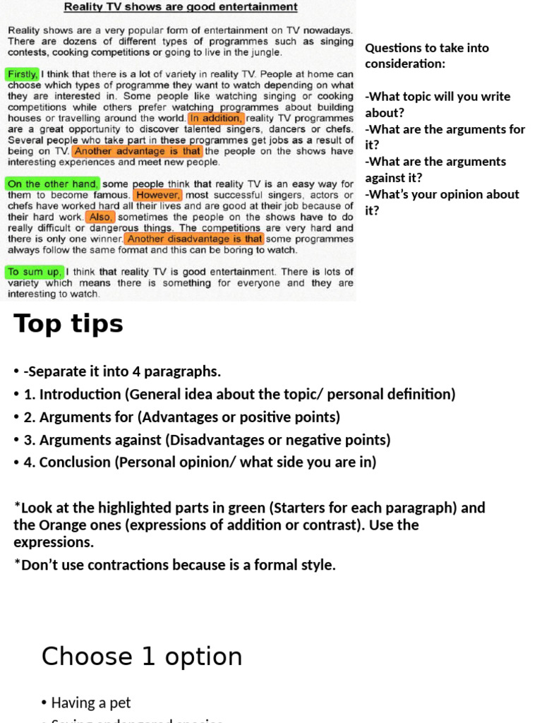 ENG 6 Pros and Cons Essay | PDF