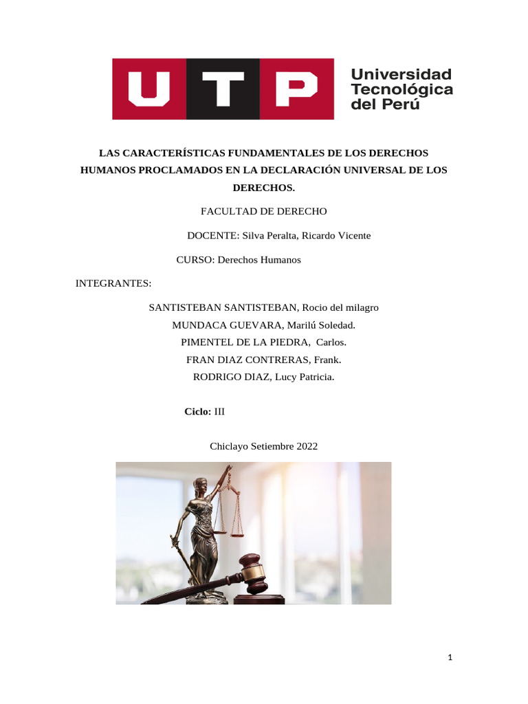 Caracteristicas de Los Derechos Humanos | PDF | Derechos humanos ...