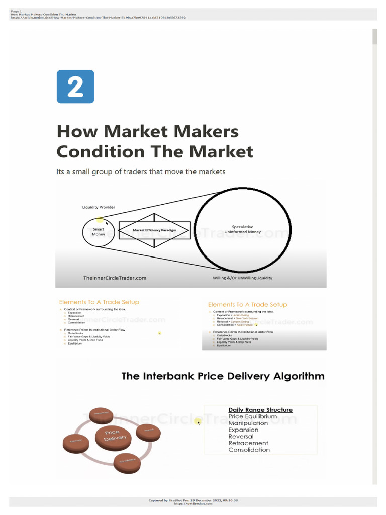 #002 'How Market Makers Condition The Market' Arjoio Notion Site | PDF