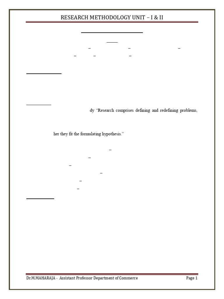 Research Methodology Overview and Types | PDF | Methodology ...
