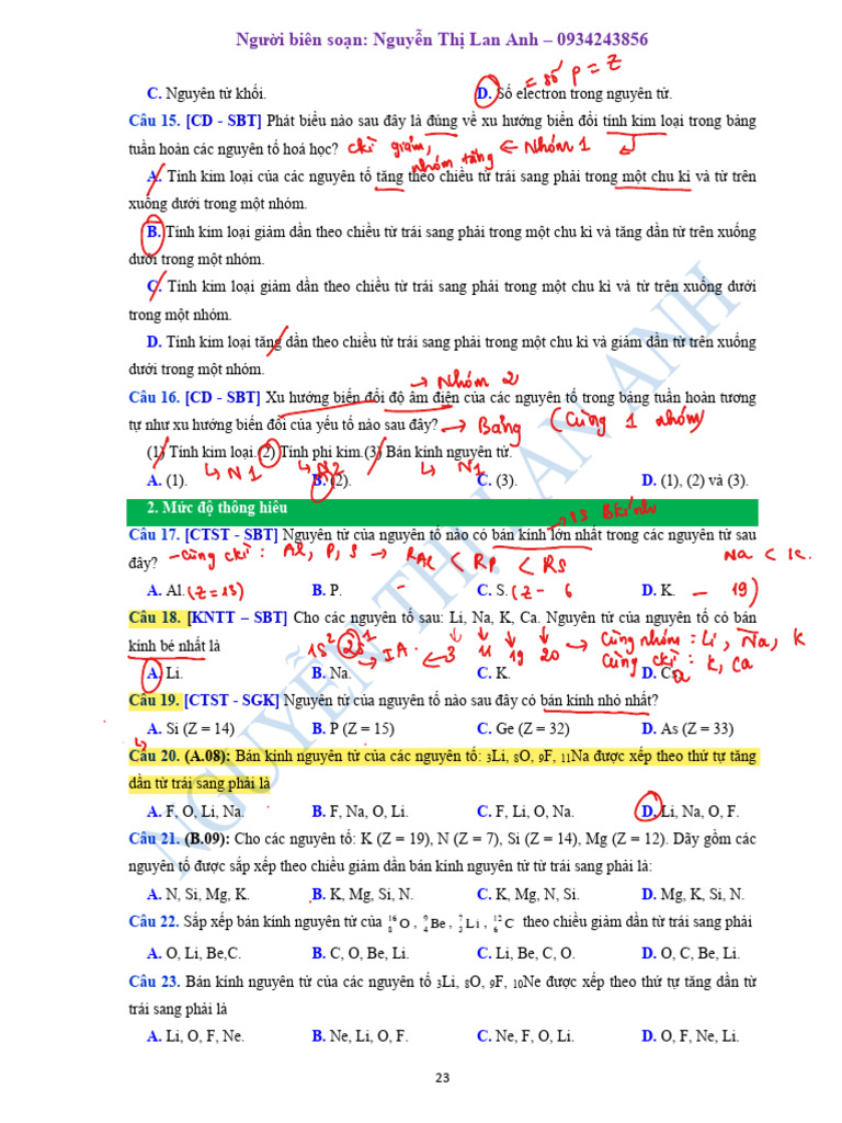 BT Trắc nghiệm B7 C2 | PDF
