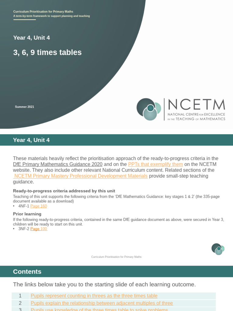Primary Maths Curriculum Prioritisation | PDF | Curriculum | Teachers