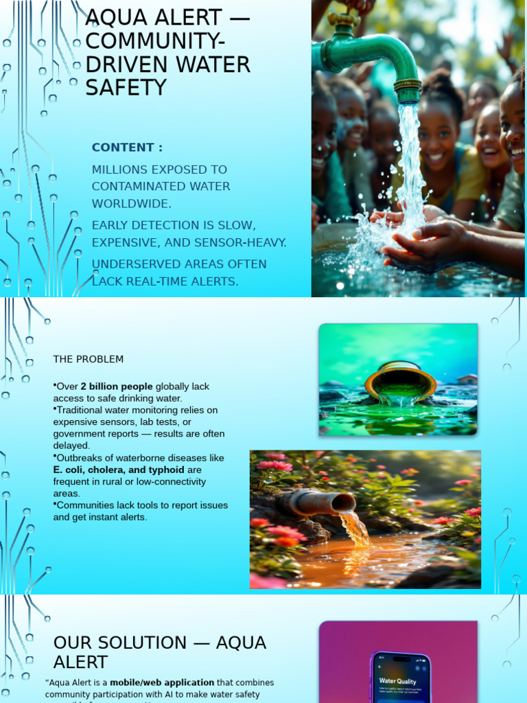 Aqua Alert - Community-Driven Water Safety | PDF | Drinking Water ...