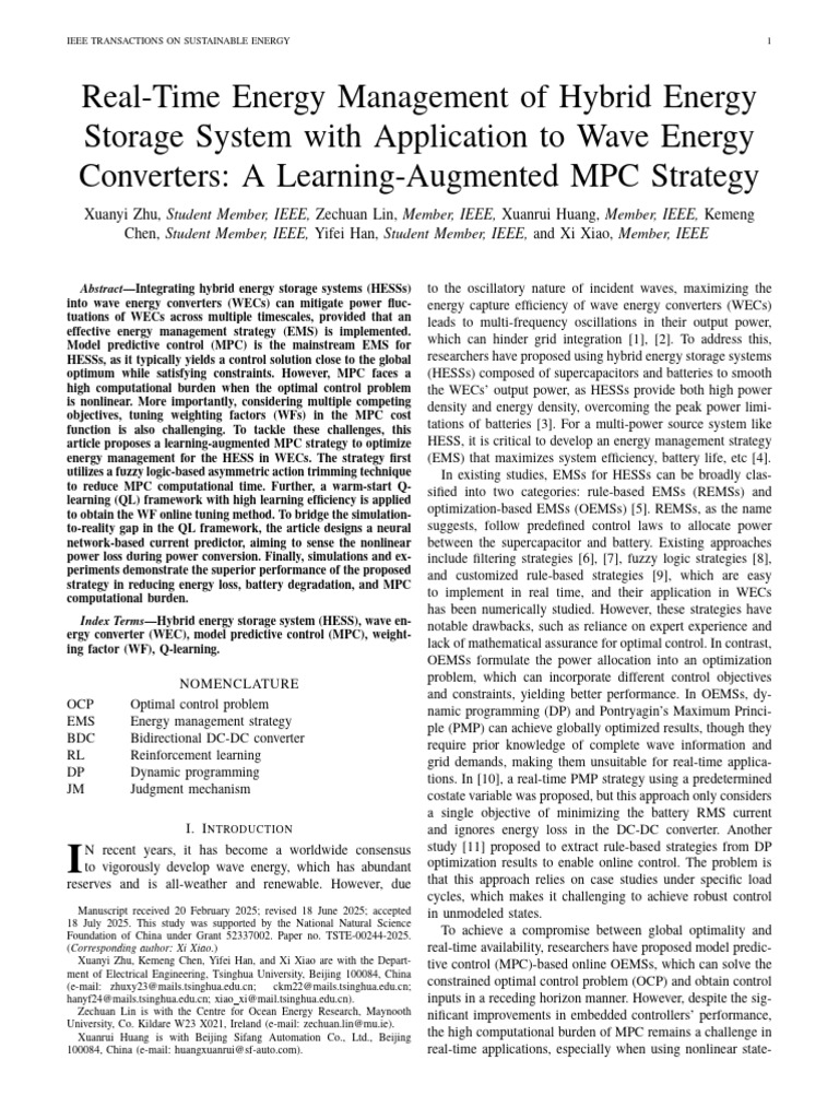 Real-Time Energy Management of Hybrid Energy Storage System With ...