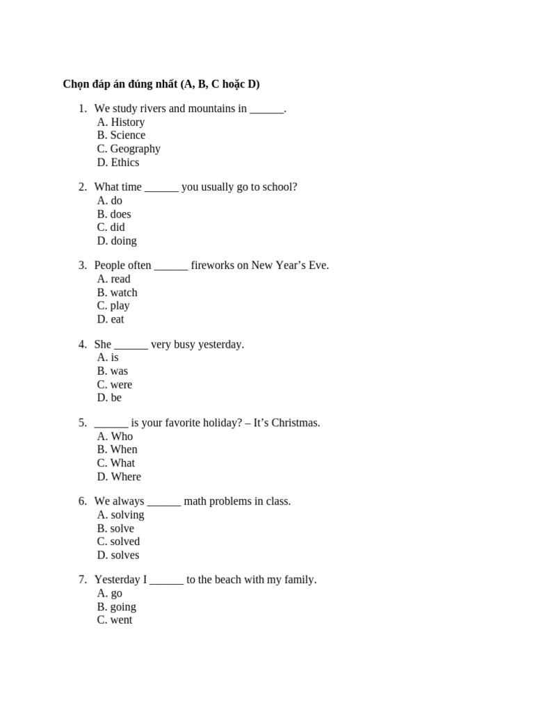English Grammar Quiz Questions | PDF | Chess Theory | Chess