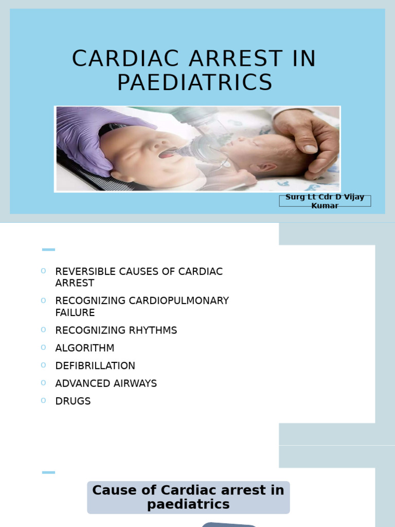 Pediatric Cardiac Arrest Management Guide | PDF | Cardiac Arrest ...