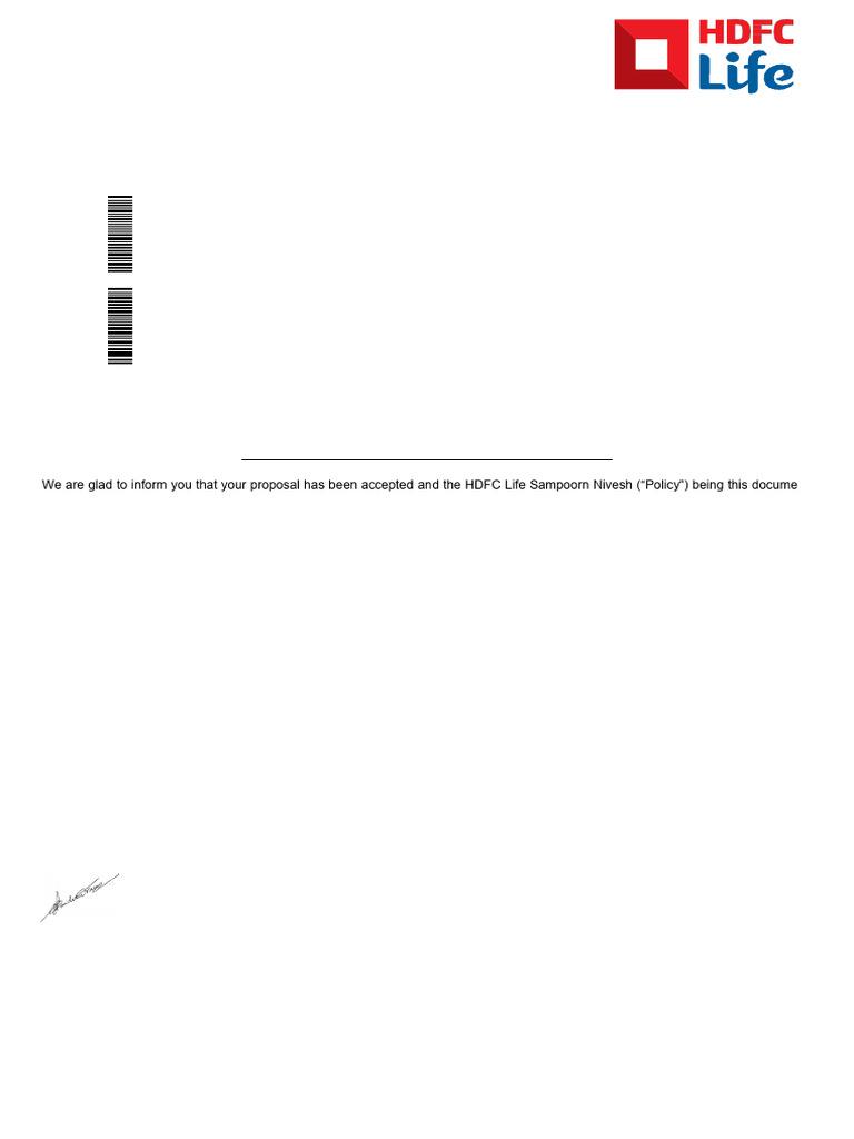 HDFC Life Sampoorn Nivesh Policy Document | PDF | Insurance | Option ...