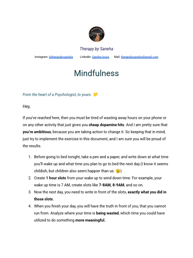 Mindfulness | PDF