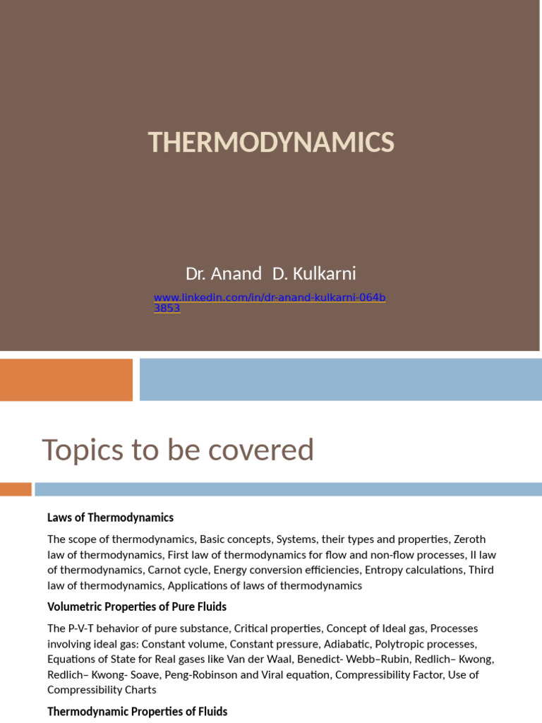 Unit I Introduction To Thermodynamics | PDF | Chemical Equilibrium ...