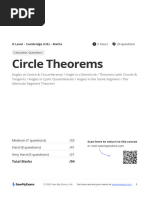 Circle-Theorems CorbettMaths Exam Questions | PDF | Circle | Angle