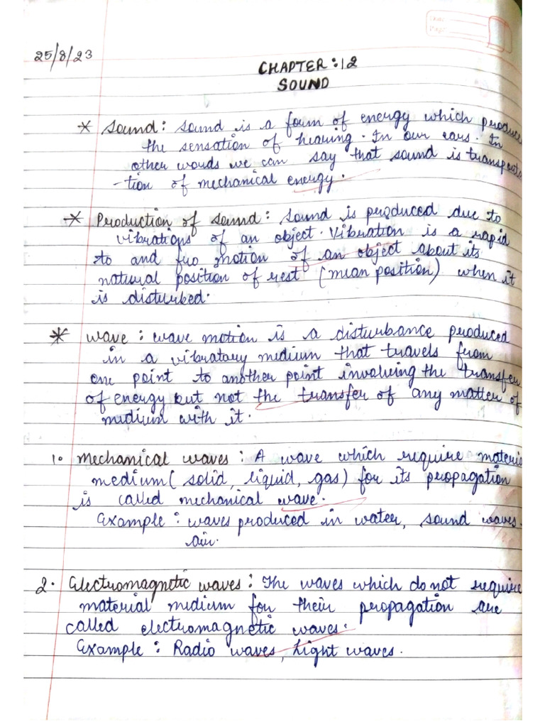 Class 9 Chapter Sound Notes | PDF