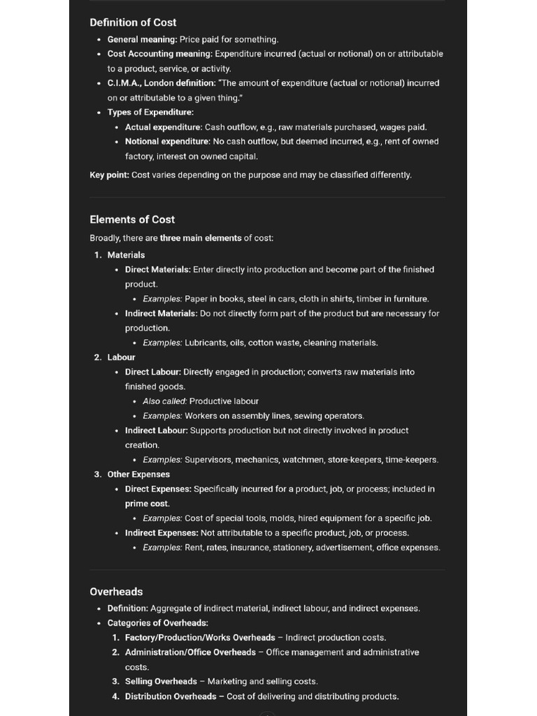 CH 2 Cost Accounting Notes | PDF