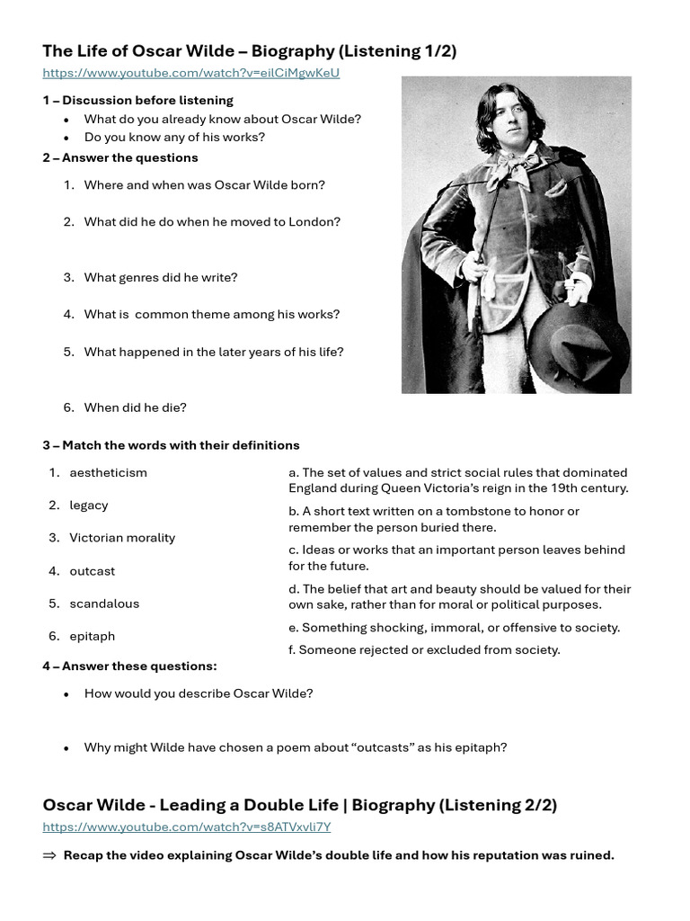 The Life of Oscar Wilde | PDF