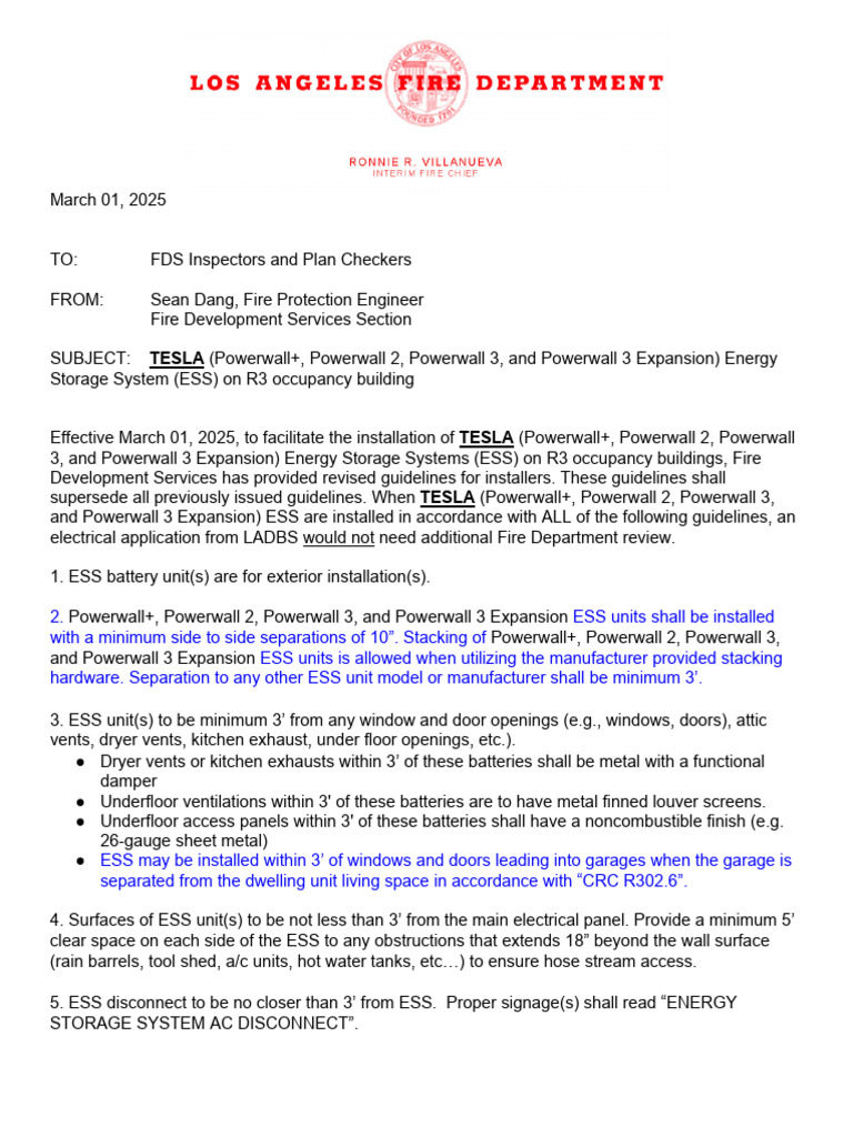 TESLA ESS in R3 Occupancy - 3-1-25 | PDF | Garage (Residential)