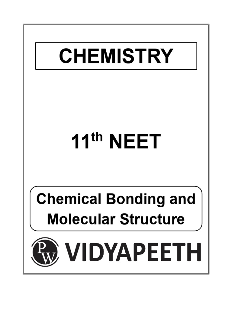 Chemical Bonding and Molecular Structure: DPPs | PDF | Molecular Orbital | Chemical Bond