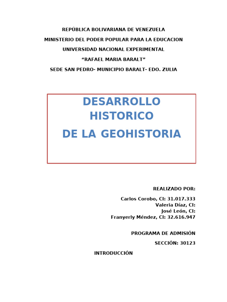 Definición y Enfoque de la Geohistoria | PDF | Geografía | Sociedad
