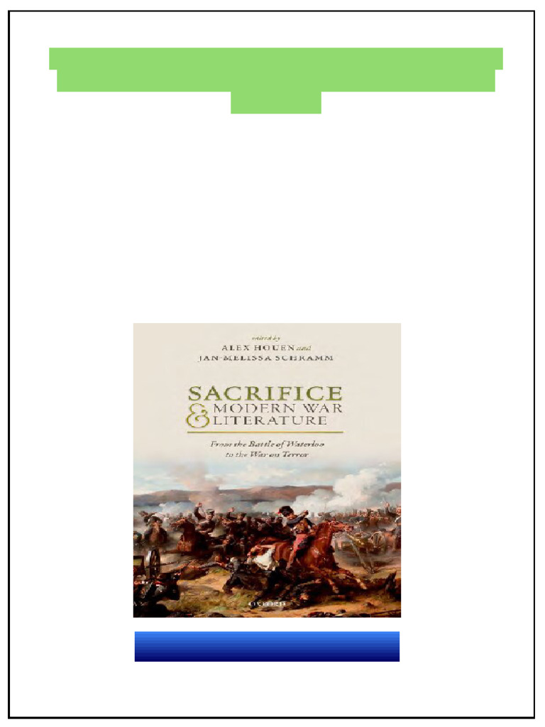 Sacrifice and Modern War Literature: From The Battle of Waterloo To The ...