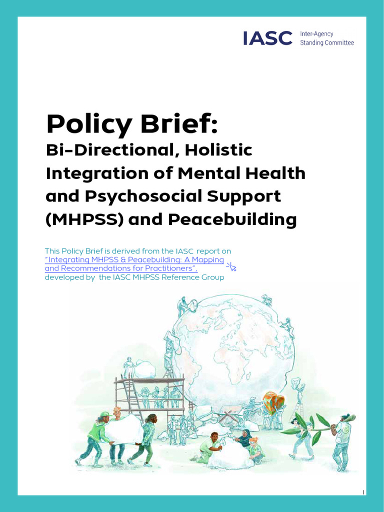 Integrating MHPSS and Peacebuilding Strategies | PDF | Peacebuilding ...