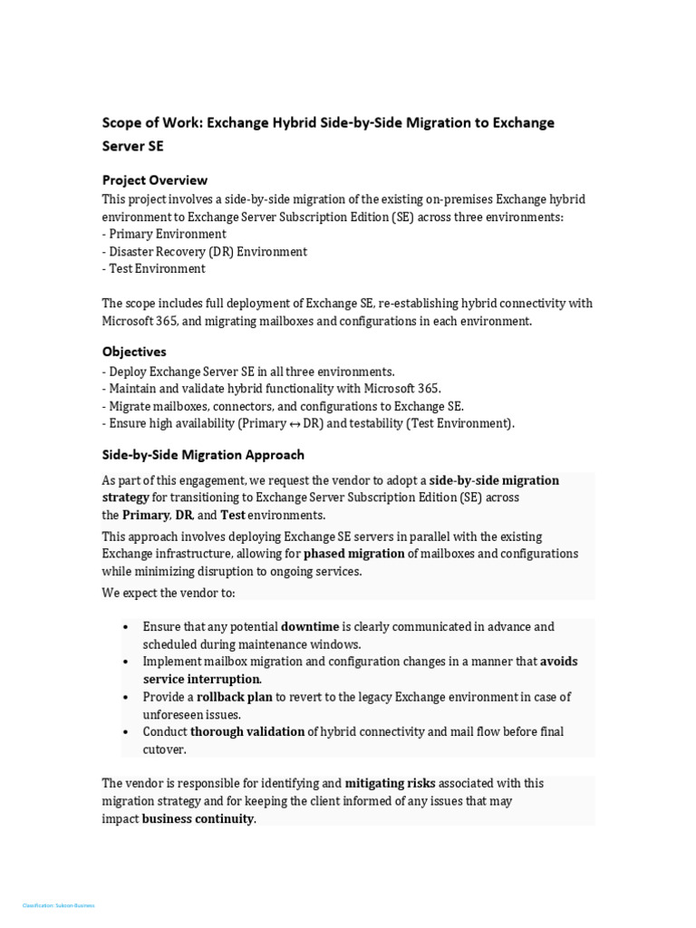 Exchange SE Hybrid Migration Guide | PDF | Microsoft Exchange Server ...