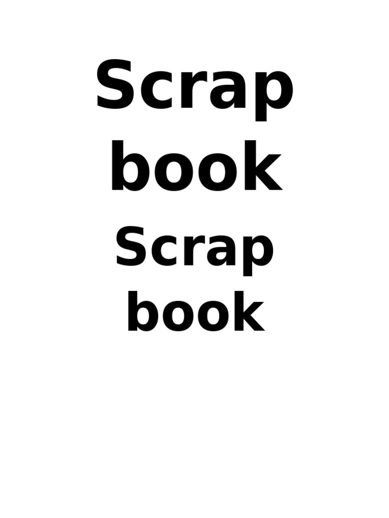 Scrap Book | PDF