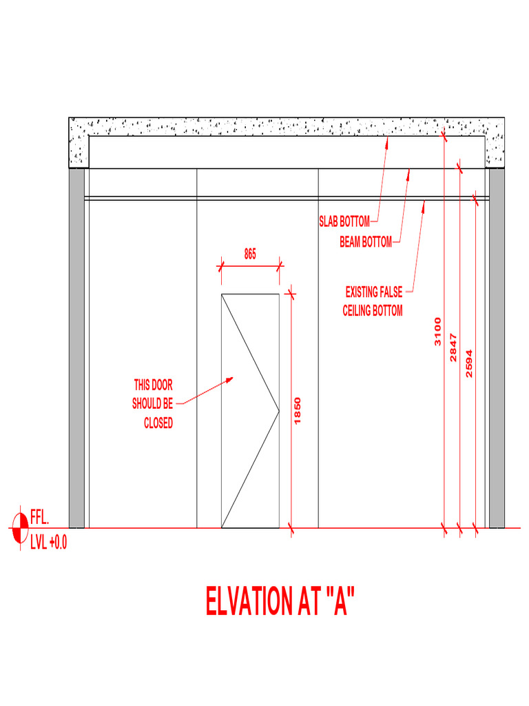 Elvation at "A": Beam Bottom Slab Bottom 865 | PDF