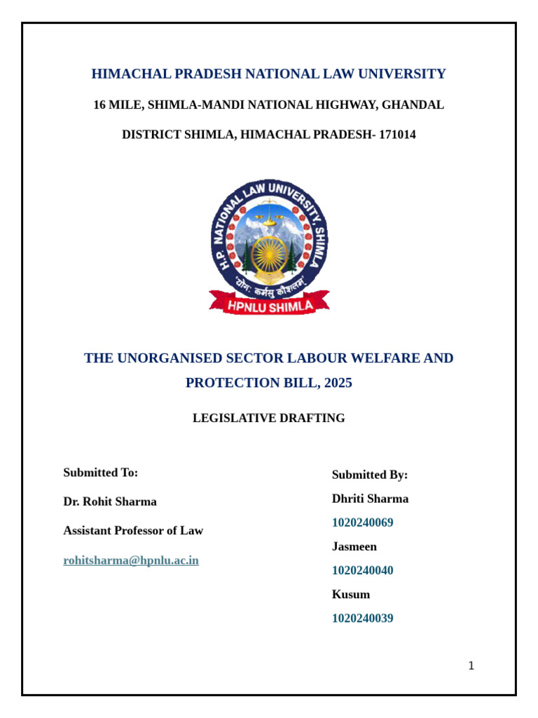 Legislative Drafting Assignment | PDF | Employment | Fine (Penalty)