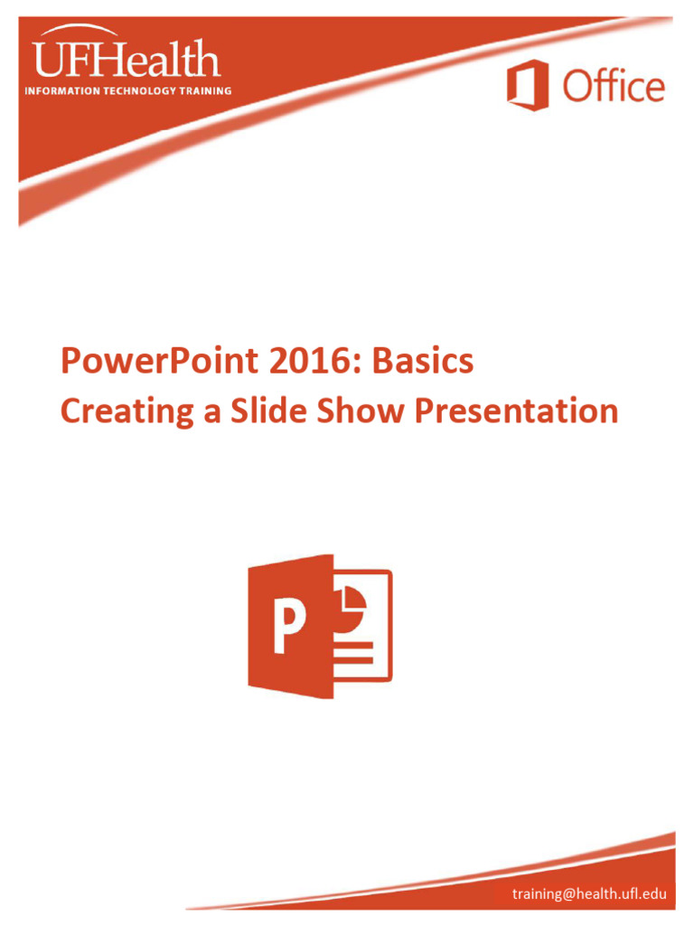 PowerPoint 2016 Basic Creating A Slide Presentation | PDF | Microsoft ...