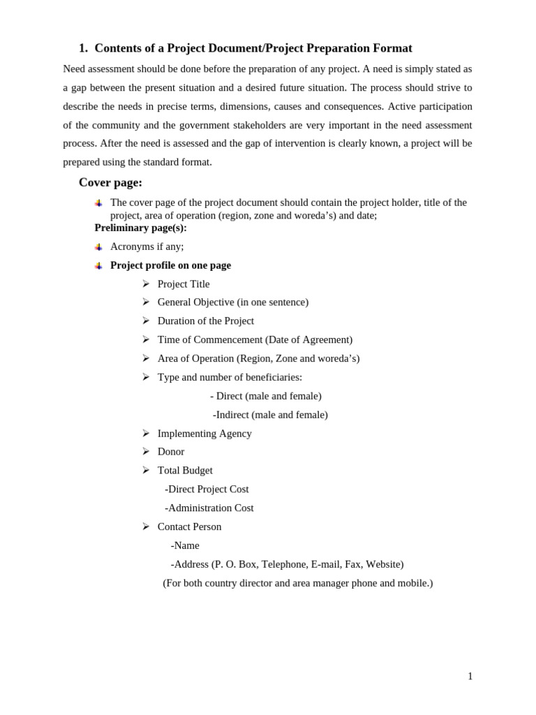 Project Proposal Preparation - Gov.t Format | PDF | Evaluation ...