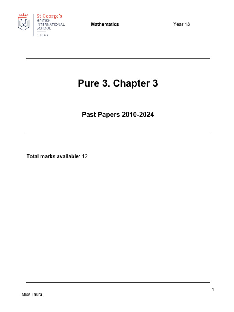 P3.3. Past Papers | PDF