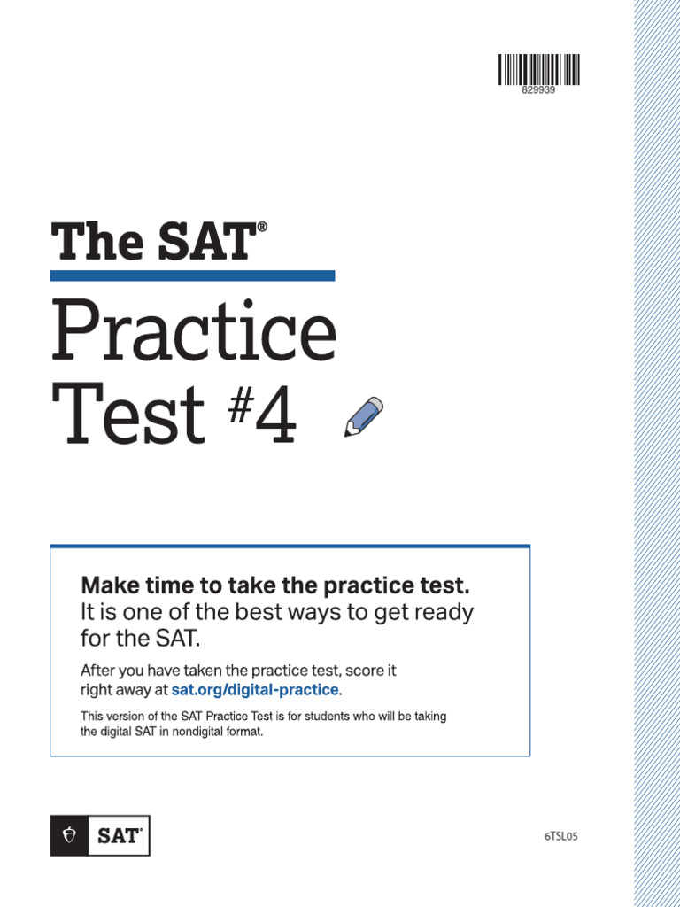 Sat Practice Test 4 Digital | PDF | Sat