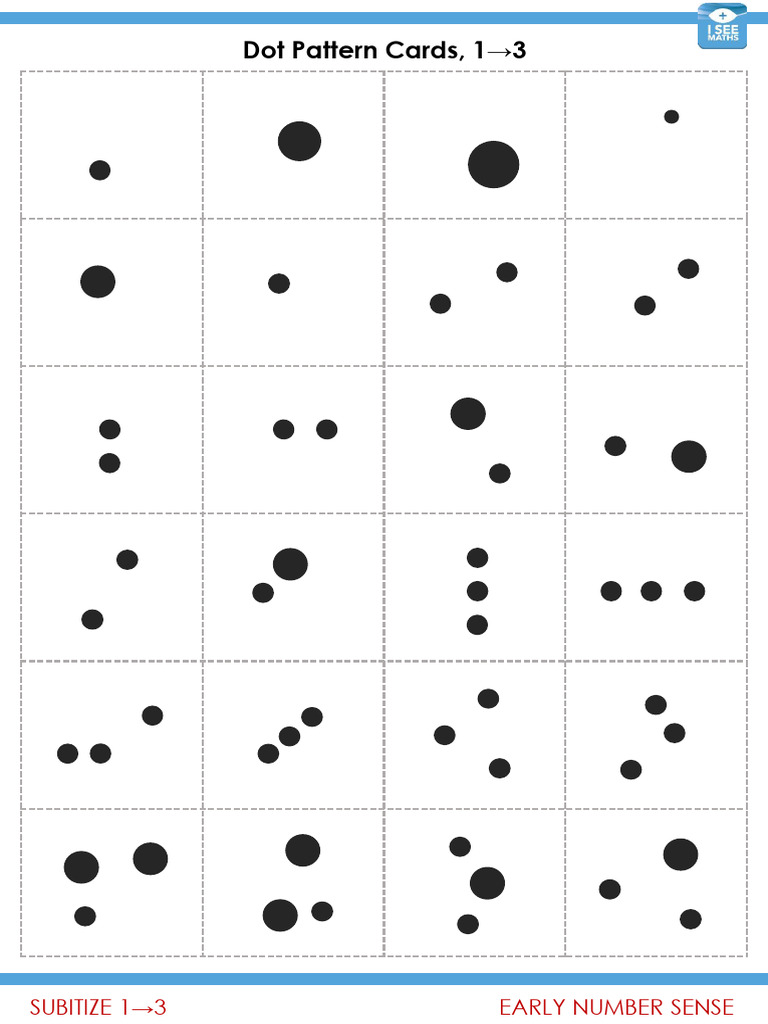 Dot Pattern Cards 1 3 | PDF