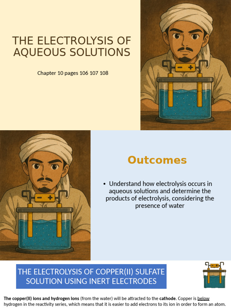 The Electrolysis of Aqueous Solutions 2 | PDF | Ion | Anode