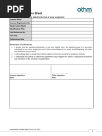 WSU Assignment Cover Sheet Template | PDF