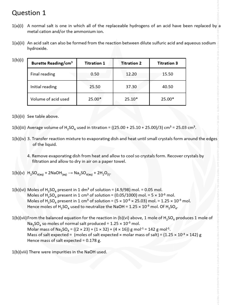 CSEC Chemistry January 2023 P2 Answers | PDF | Chemical Bond | Chemistry