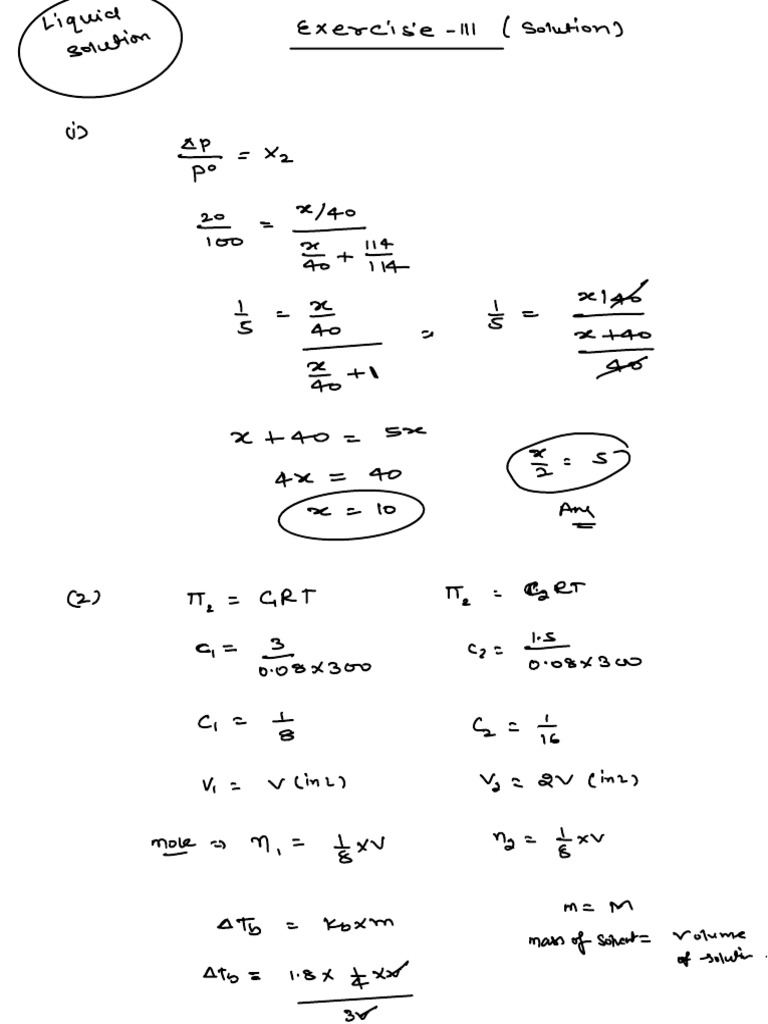 Solution of Liquid Solution | PDF