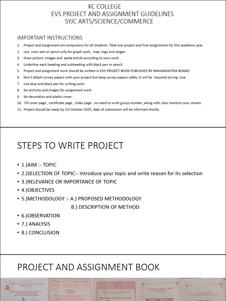 KC College EVS Project Guidelines | PDF | Agriculture | Sustainable ...