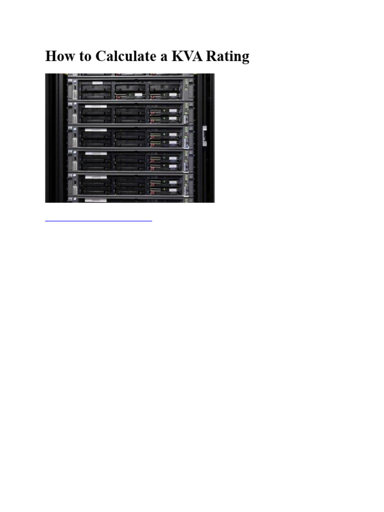 Calculate KVA Ratings Easily | PDF | Area | Pi