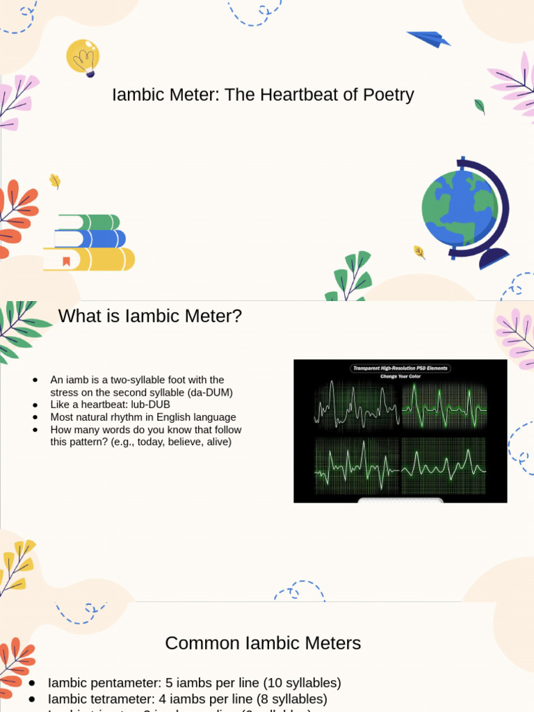 Understanding Iambic Meter in Poetry | PDF | Metre (Poetry) | Poetry