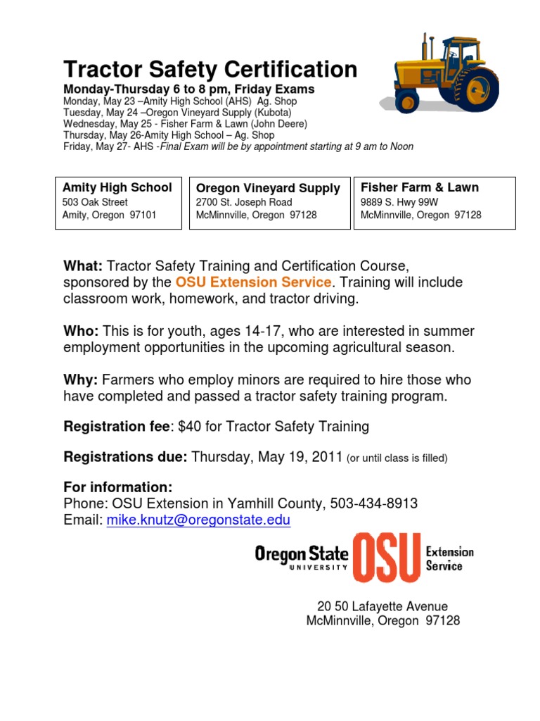 Tractor Safety Training for Youth | PDF | Tractor | Industrial Agriculture