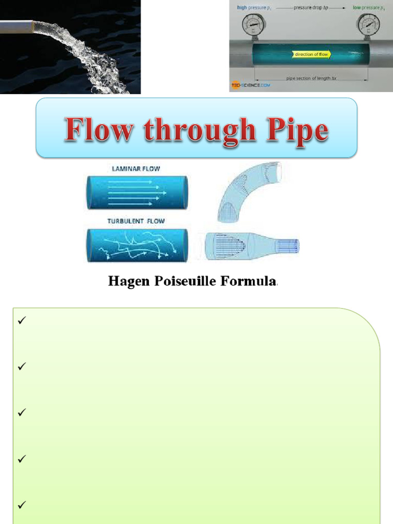 3b Flow Through Pipes Hagen Poiseuillie Equation | PDF