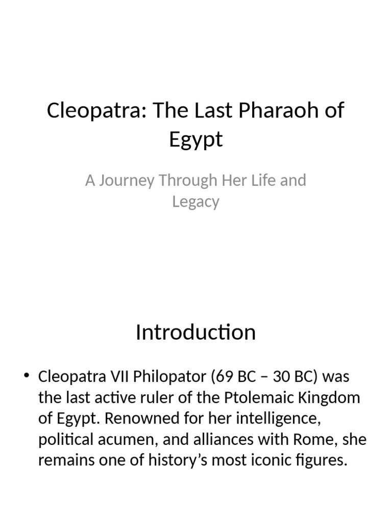 Cleopatra: Egypt's Last Pharaoh Explained | PDF