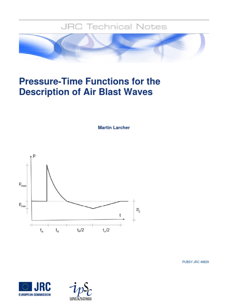 Air Blast Wave Pressure-Time Functions | PDF | Equations | Pressure