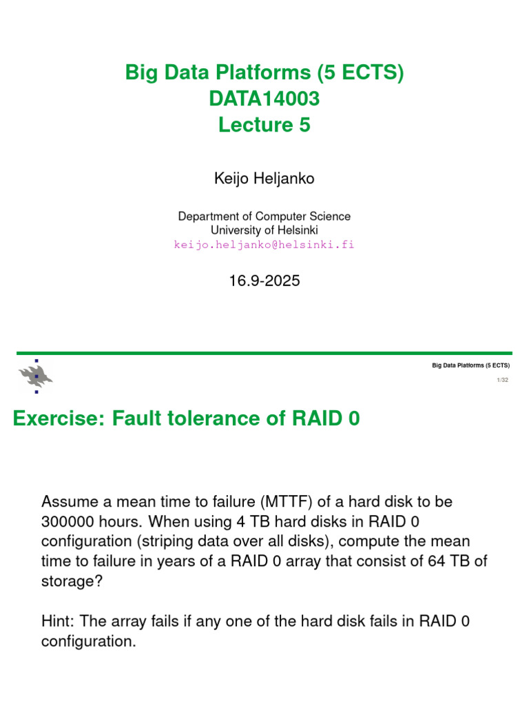 Lecture5 Big Data Daniel Phillipe Gonçalves Menezes University of ...