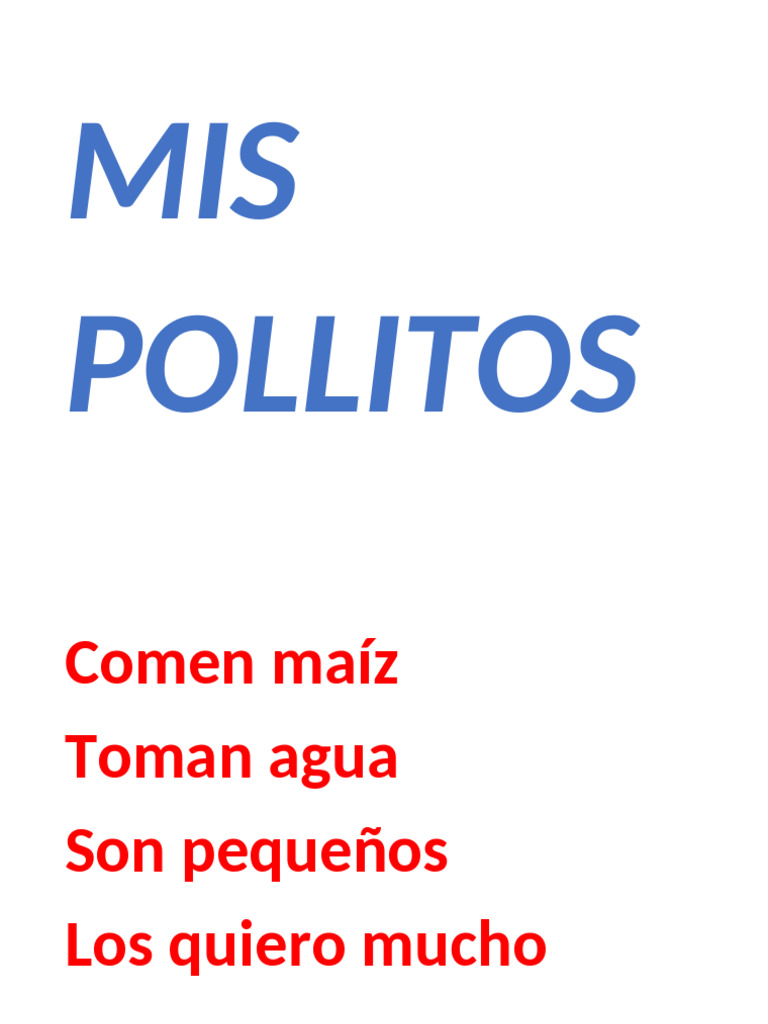 Mis Pollitos | PDF