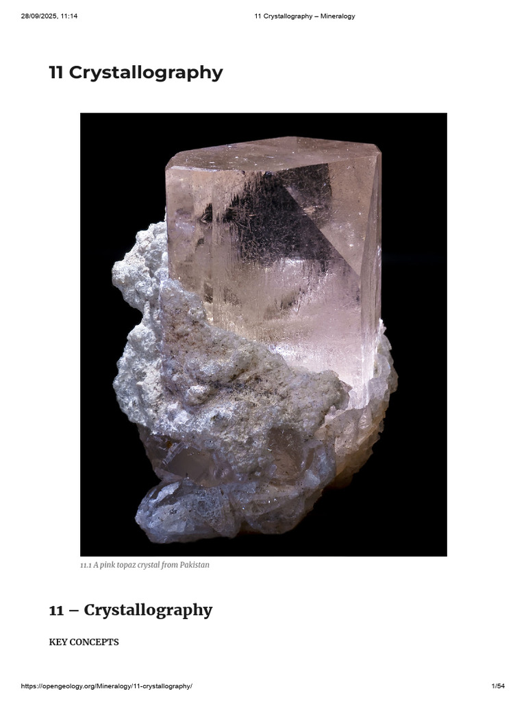 11 Crystallography - Mineralogy | PDF | Crystal Structure | Rotation