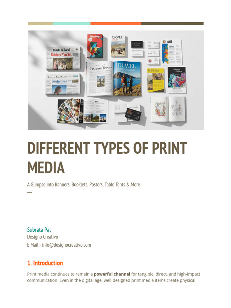 Types of Print Media Explained | PDF | Billboard | Mass Media