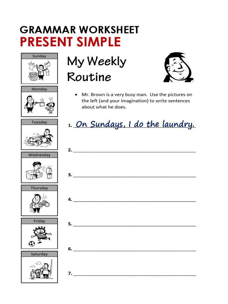 Simple Present Writing | PDF